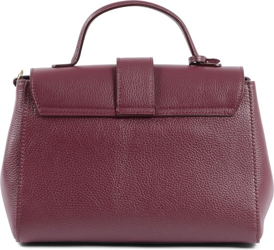 Lederen Handtas Met Bordeaux Tint | bol