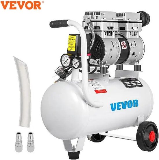 PC-Deals Stille Luchtcompressor 25L Draagbare Olievrije Luchtcompressor ...