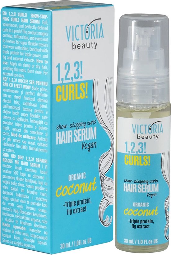 Haar serum met kokos olie - thermische bescherming - krullend haar ...