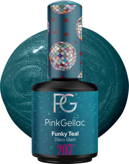 Pink Gellac 207 Funky Teal Gel Lak 15ml - Glanzende Gellak Nagellak - Gelnagels... | bol