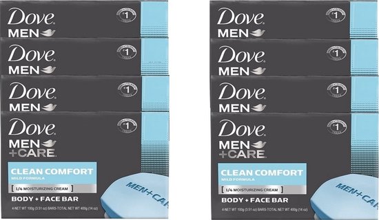 Dove Zeep - Clean Comfort - 8 x 100 Gram | bol