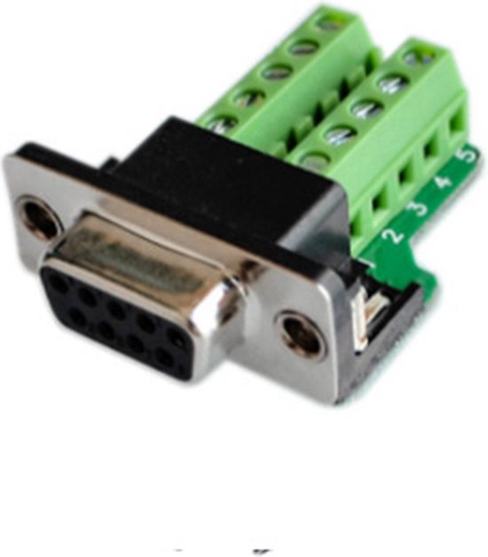 DB9 vrouwelijke seriële soldeerloze terminals met behuizing 485-stekker ...