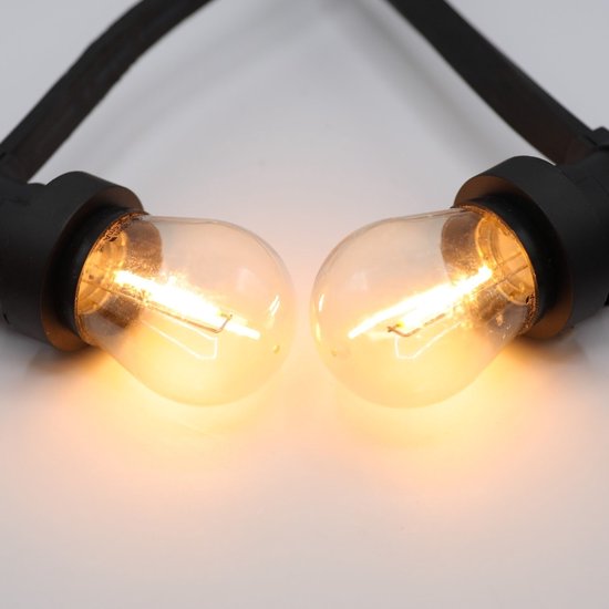 LumenXL lichtsnoer voor buiten 25 meter 50 fittingen - 1 watt 2200K LED ...