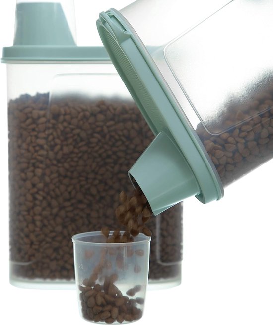 Set van 2 luchtdichte hondenvoer, voorraadcontainers, waterdichte ...