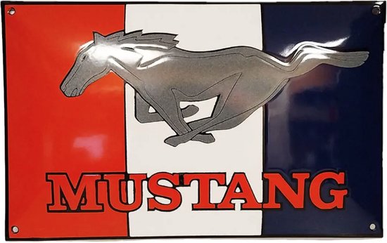 Ford Mustang Logo Porcelain Sign - 40 x 25cm | bol