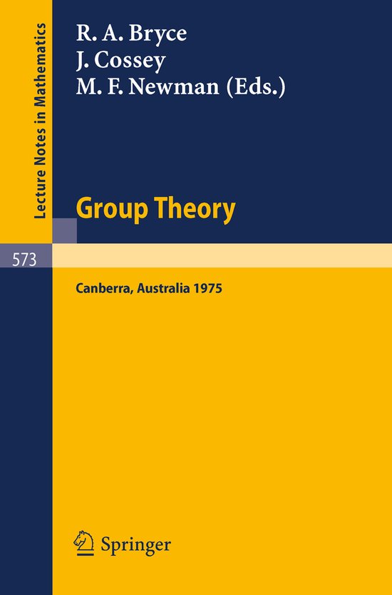 Group Theory | 9783540081319 | Boeken | bol