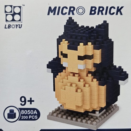 Micro Brick - Snorlax - 200Pcs - Pokémon - Bouwen - Bouwspeelgoed | bol
