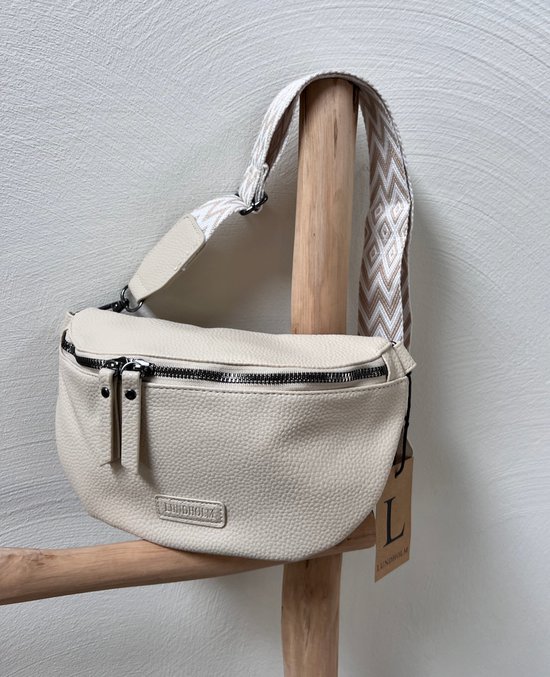 Lundholm heuptasje dames festival beige - crossbody tasje dames ...