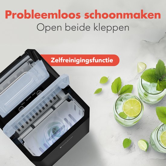 KitchenBrothers - 1L - IJsblokjesmachine - 12kg/24 uur - BPA-vrij ...