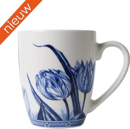theemok-tulp-Heinen Delfts Blauw- blauw-wit-porselein | bol