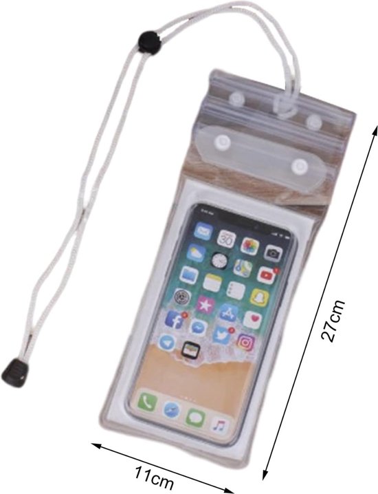 Waterdichte Telefoon Hoes - Volledig Transparant - Geschikt voor alle ...