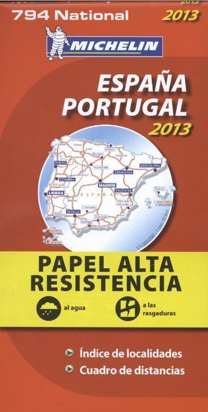 794 Michelin Map Spain & Portugal - High Resistance | bol