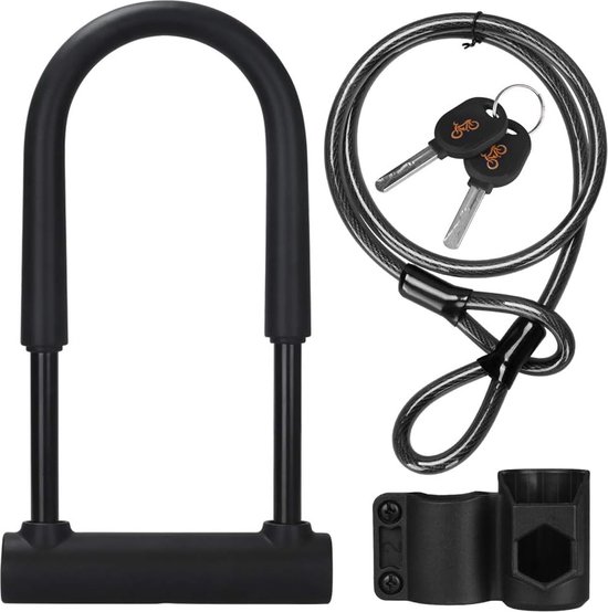 Fiets U-slot, Anti-vandalisme D-slot Fietsslot met 1,2 m Flexibele ...