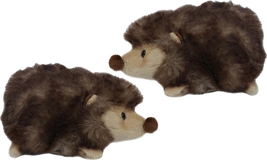 Pia Soft Toys Knuffeldier Egel - 2x - zachte pluche stof - bruin ...