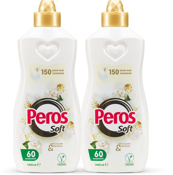 Peros Soft Wasverzachter - Parelbloem&Kasjmier - 2x60 Wasbeurten ...