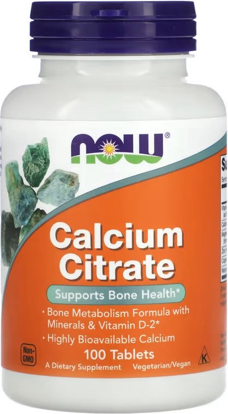 Now Foods Calcium Citrate - Voor spieren en skelet - 100 tabletten | bol