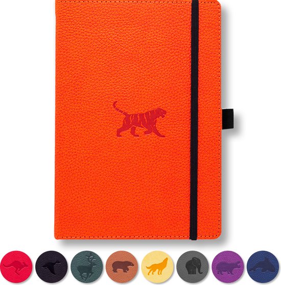 Dingbats* Wildlife A5 Notitieboek - Orange Tiger Lijntjes - Bullet ...