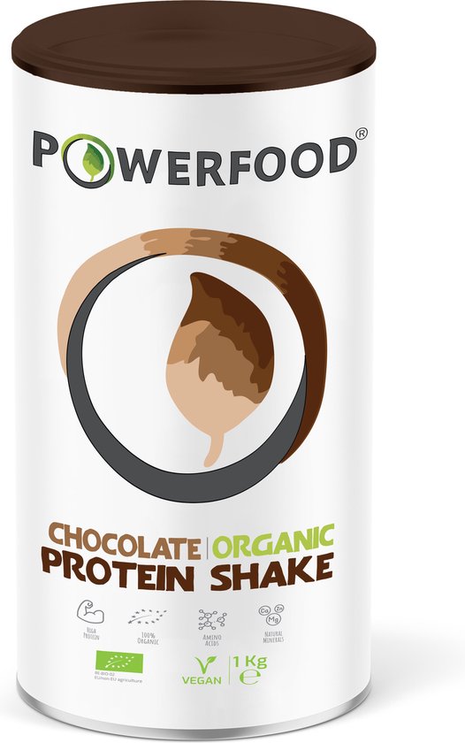 PowerFood Organic Protein Shake Chocolate 1kg | bol