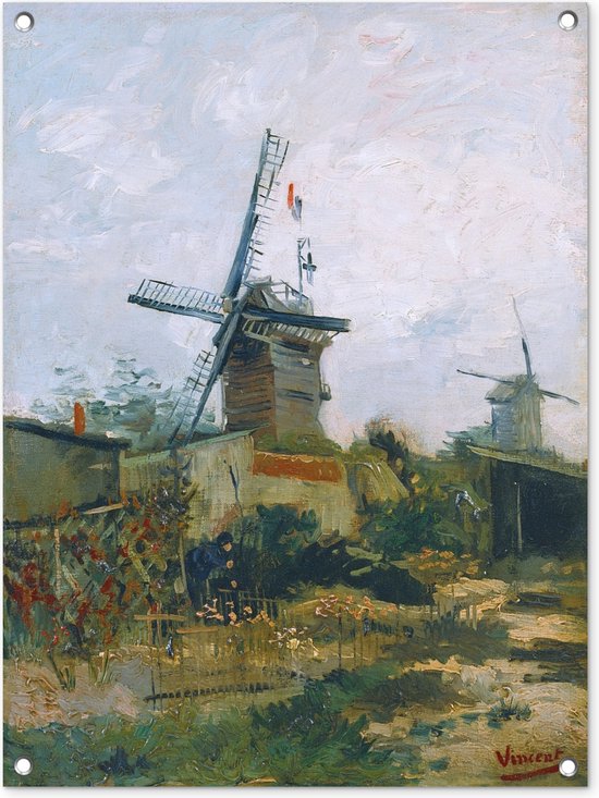 Tuinschilderij Molens op de Montmartre - Vincent van Gogh - 60x80 cm ...