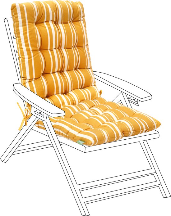 Tuinstoelkussens - Hoge Rug Bedrukt Stoelkussen - Buiten Zitkussen ...