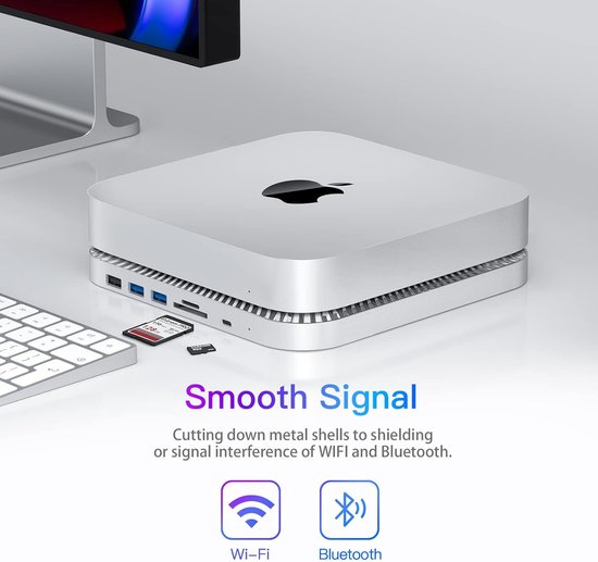 RayCue Mac Mini Hub & Type-C Stand with SSD Enclosure | bol