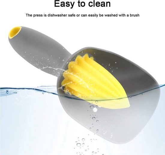 Ergonomische citroenpers, citroenpers met spatbescherming en kernvanger ...