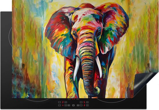 KitchenYeah® Inductie beschermer 74x48 cm - Olifant - Kunst ...