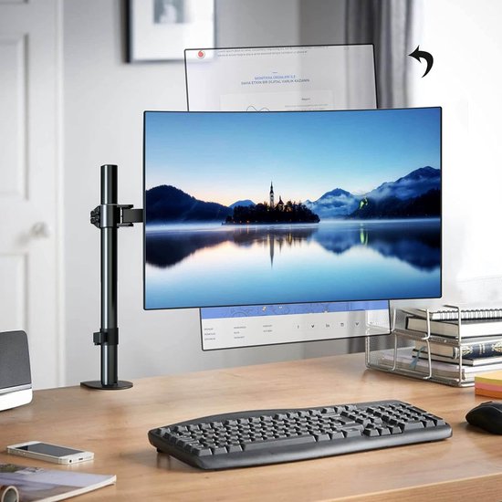 Enkele Volledig Verstelbare Monitorarm Stand Mount voor Monitor ...