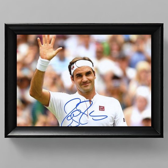 Roger Federer Ingelijste Handtekening – 15 x 10cm In Klassiek Zwart ...