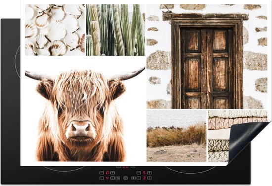 KitchenYeah® Inductie beschermer 74x48 cm - Schotse hooglander - Cactus ...