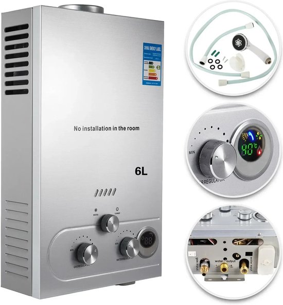Vevor - Camping geiser -propaan geiser LPG Geiser 6 Liter - Boiler ...