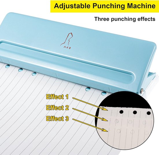 6-gaats punch binder perforator - Voor A4/A5/A6/A7 papier, foto ...