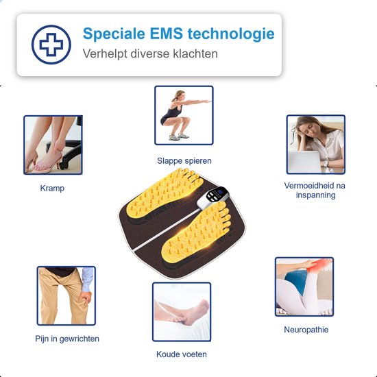 Kluvaro EMS Voetmassage Apparaaat - Afstandsbediening - Bloedcirculatie ...