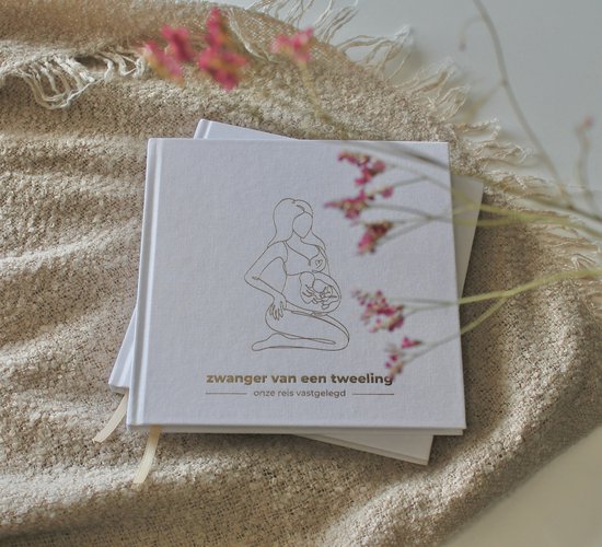 Tweeling invulboek (linnen) 'Zwanger van een tweeling. Onze reis ...