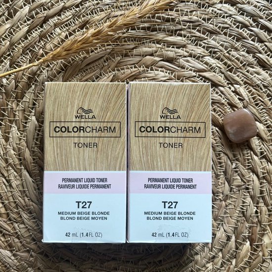 DUOPACK - Wella Color Charm T27 - Medium Beige Blonde - NIEUWE ...