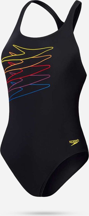 SPEEDO - eco placement medalist bla - Zwart-Multicolour | bol