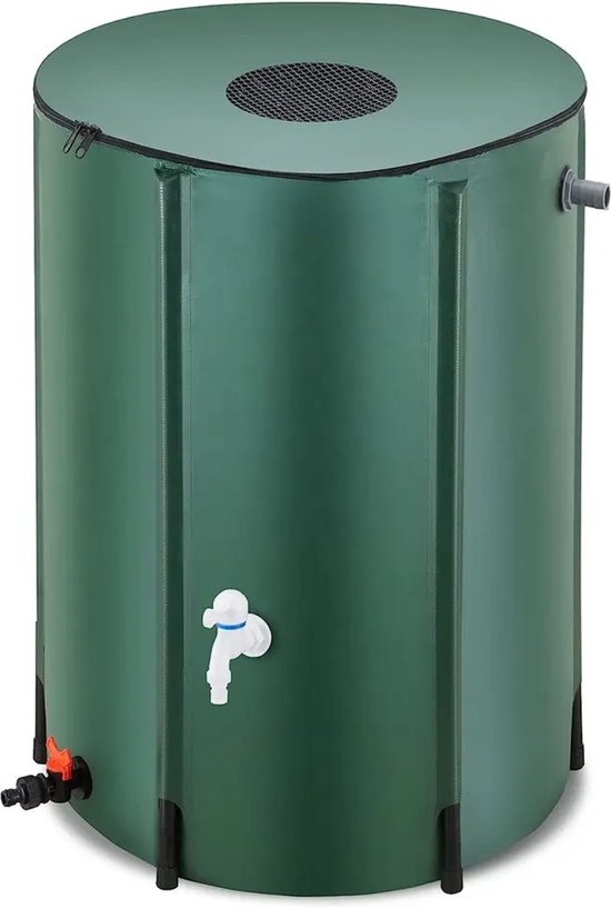 Famiflora opvouwbare regenton - Ø80 x H98 cm - 500 liter inhoud | bol