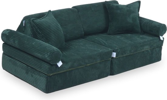 Mini Modulaire bank - Speelsofa- Rib velvet - Emerald Comfort ...