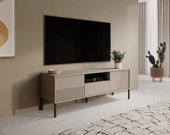 Meubella - TV-Meubel Davey - Beige - 155 cm | bol