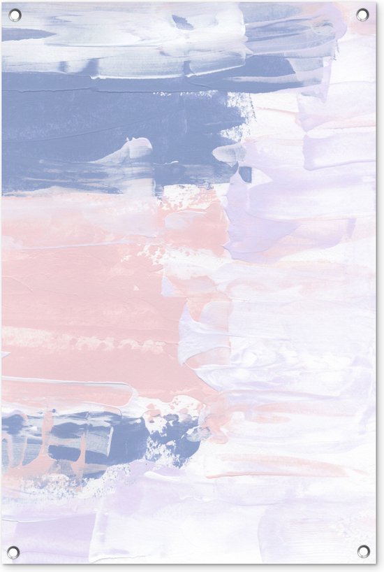 Muurposter buiten - Pastel - Pastelkleuren - Tuin decoratie - Verf ...
