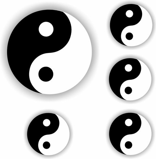 Yin-Yang sticker set 5 stuks | bol