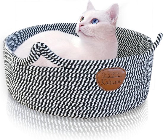 Kattenbed, wasbaar, kattenmand van katoenen touwen, ECO kattenmand ...