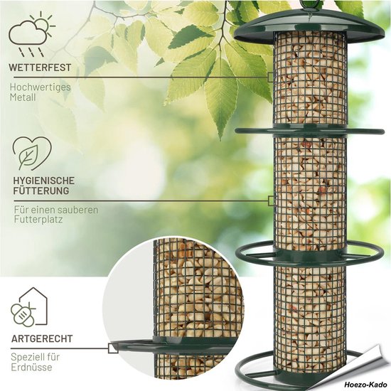 Wildtier Liebe - Metalen pindasilo voor tuinvogels - Gemaakt van ...