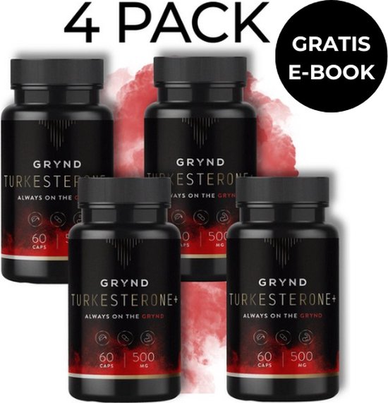 Grynd - Turkesterone 500mg - 4 Pack - Testosterone Booster - 60 ...