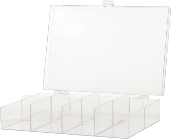 Gerimport opbergkoffertje/opbergdoos/sorteerbox - 2x - 8-vaks ...