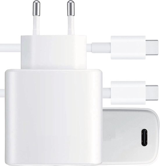 45W USB-C Snellader met Kabel USB C - Oplaadset S24, S23, S22, S21, S20 ...