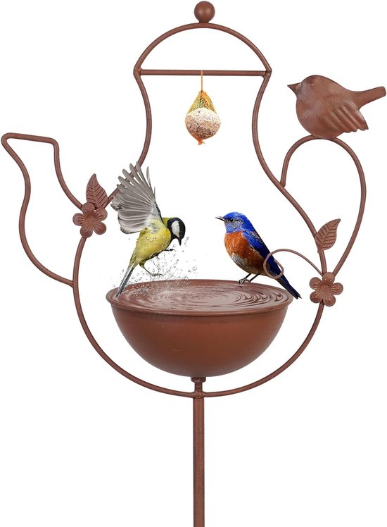 Vogelbad vogelbad vogelbad voederschaal waterplaats staand vogelbad op ...