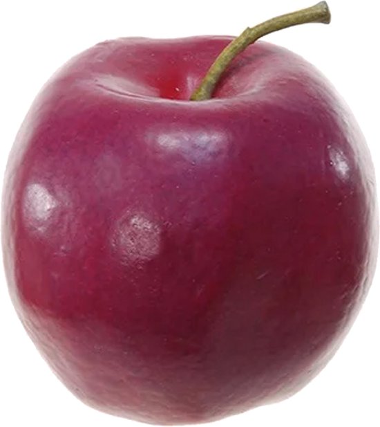 Kunstfruit decofruit - 3x - appel/appels - ongeveer 8 cm - donkerrood ...