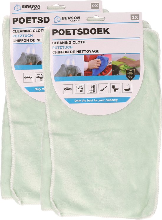 Benson Poetsdoeken - set 4x - extra zacht - microvezel - 2 formaten ...