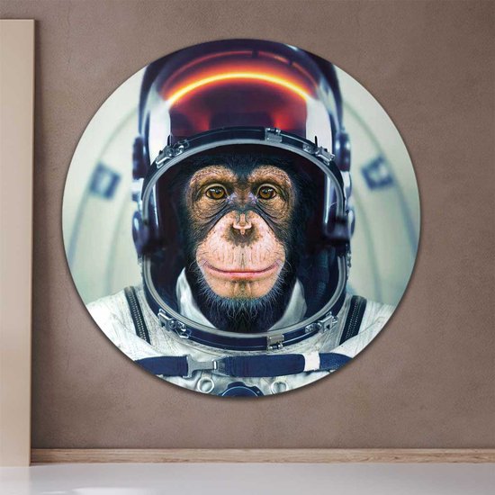 Muurcirkel Space monkey | Forex | Ø 120cm | Inclusief ophangsysteem | bol